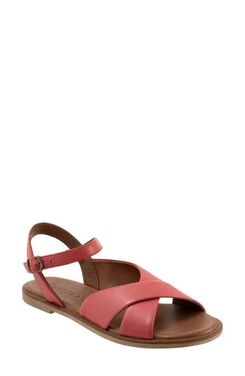 BUENO Harmony Ankle Strap Sandals - Red