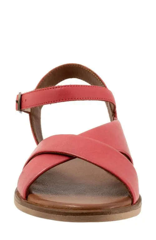 BUENO Harmony Ankle Strap Sandals - Red