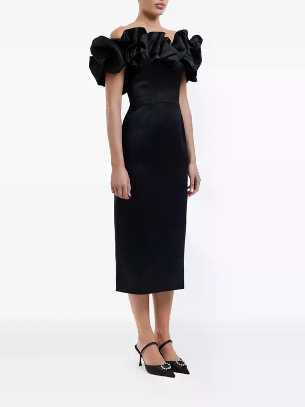 POST MERIDIEM Meringue Midi Dress - Black