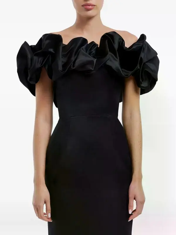 POST MERIDIEM Meringue Midi Dress - Black