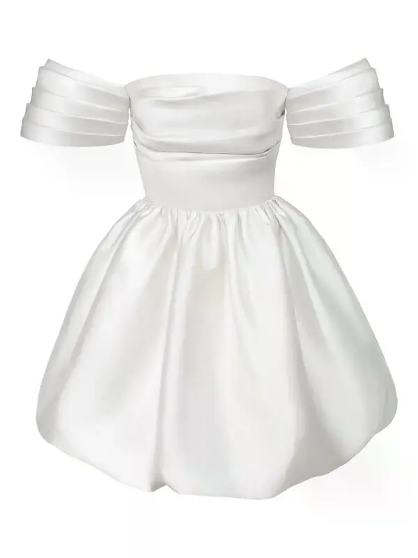 POST MERIDIEM Draped-bodice Duffy-skirt Mini Dress