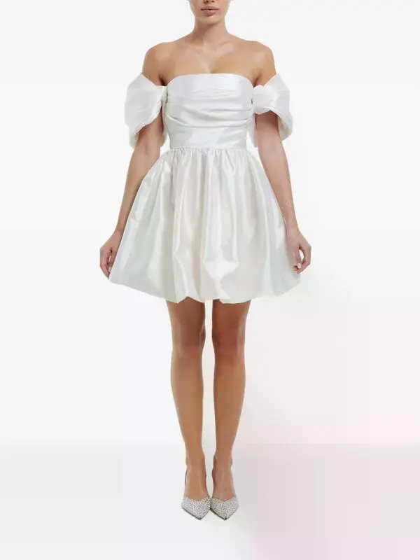 POST MERIDIEM Draped-bodice Duffy-skirt Mini Dress