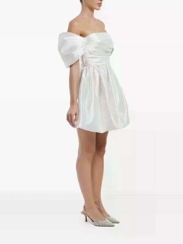 POST MERIDIEM Draped-bodice Duffy-skirt Mini Dress