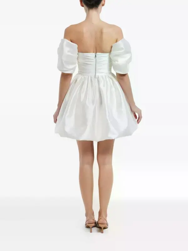 POST MERIDIEM Draped-bodice Duffy-skirt Mini Dress