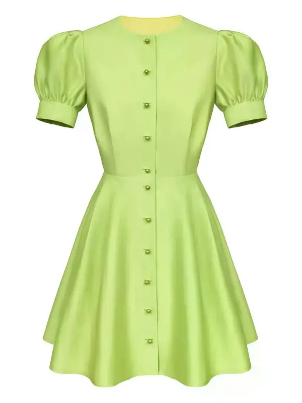 POST MERIDIEM Button-down Mini Dress - Green