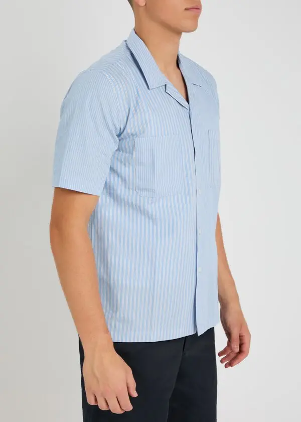 Universal Works Road Striped Cotton Shirt