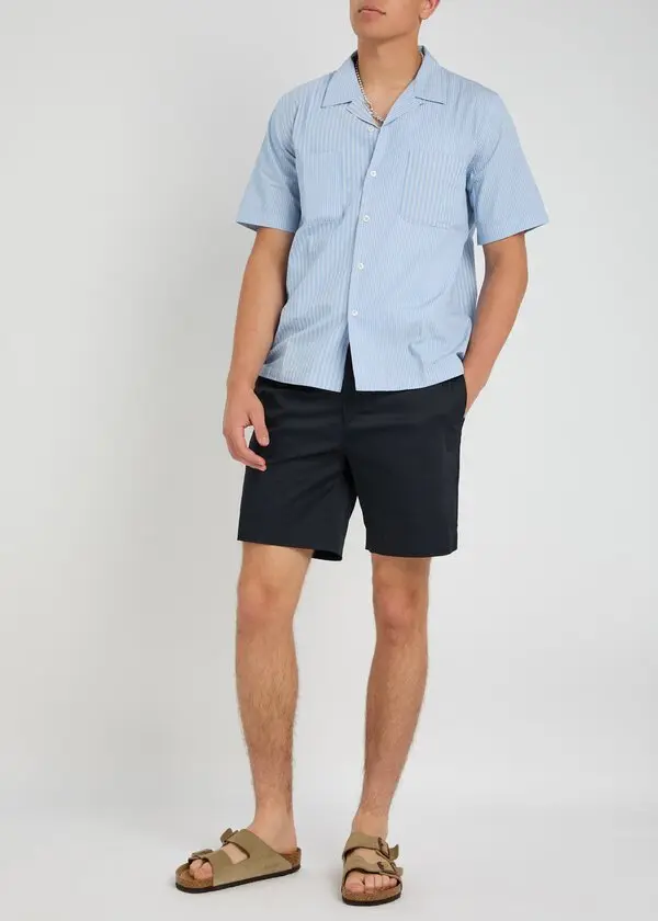 Universal Works Road Striped Cotton Shirt