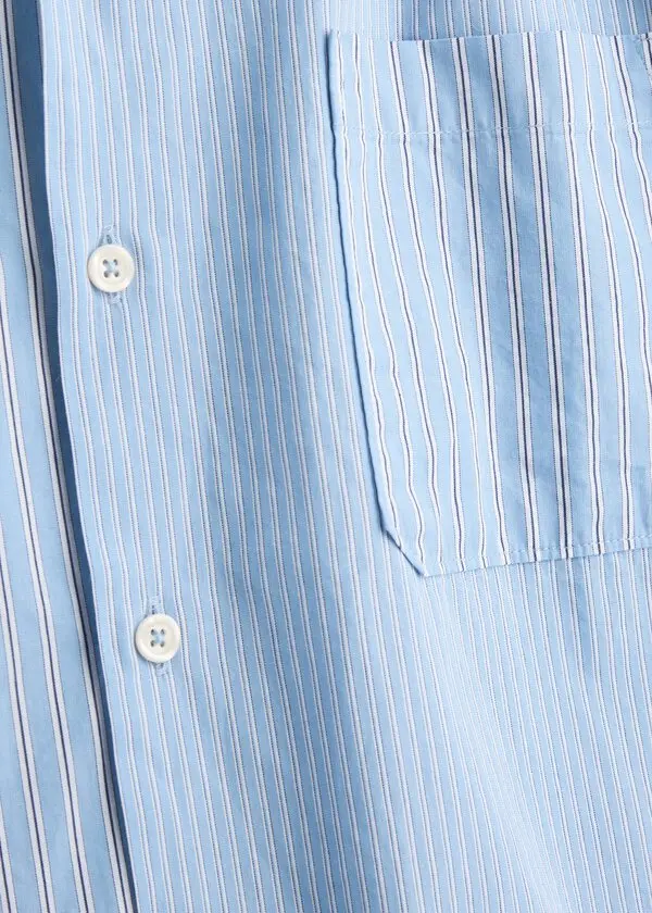 Universal Works Road Striped Cotton Shirt