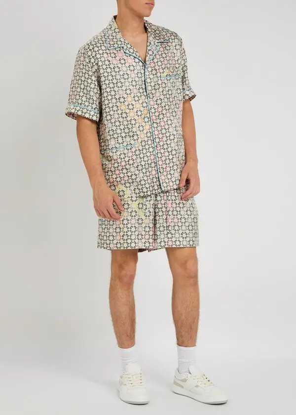 Givenchy Logo-intarsia Silk Pyjama Shorts