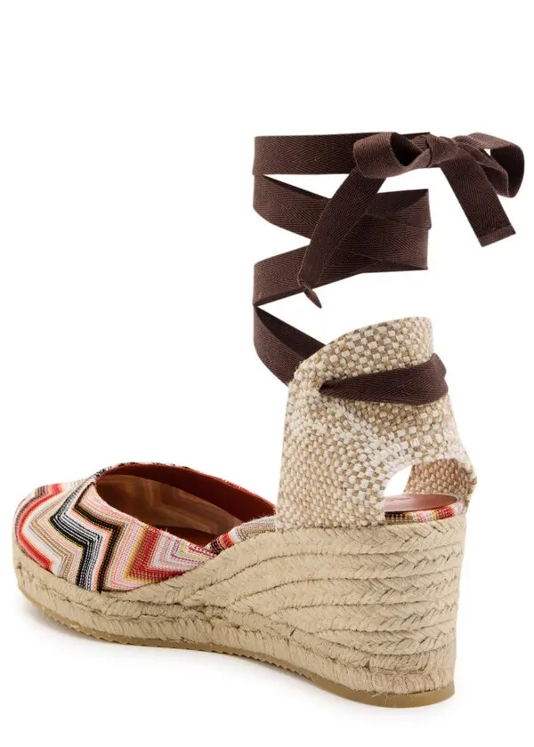 Missoni Eva 60 Zigzag Canvas Wedge Espadrilles