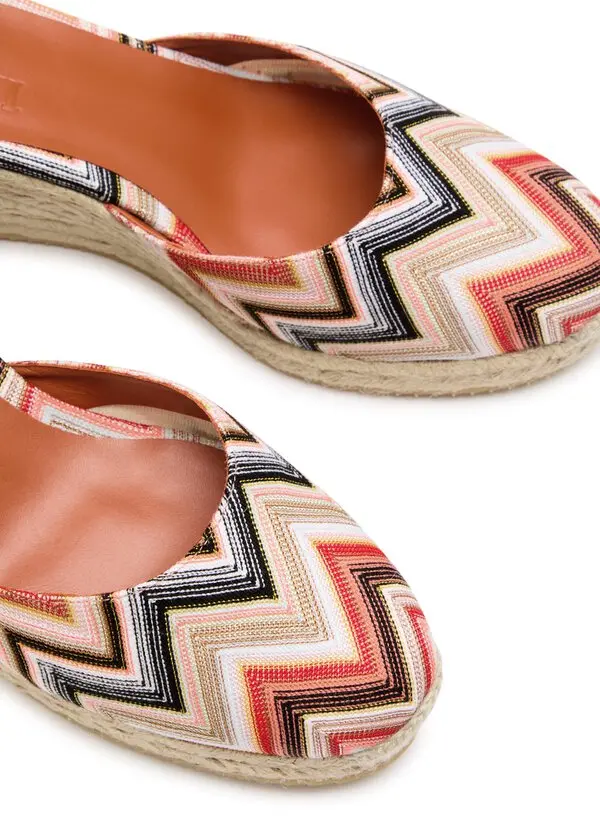 Missoni Eva 60 Zigzag Canvas Wedge Espadrilles