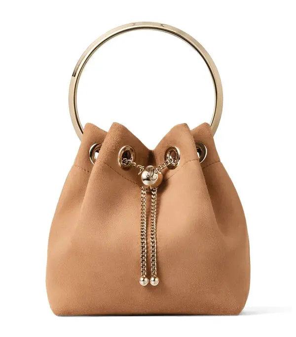 JIMMY CHOO Leather Bon Bon Top-handle Bag - Beige