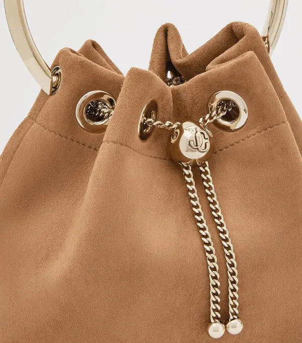 JIMMY CHOO Leather Bon Bon Top-handle Bag - Beige