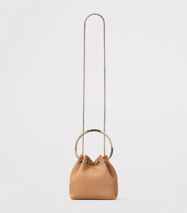 JIMMY CHOO Leather Bon Bon Top-handle Bag - Beige