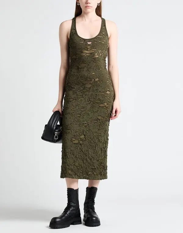 Diesel Midi Bodycon Dress In Green - 52% Off | Editorialist
