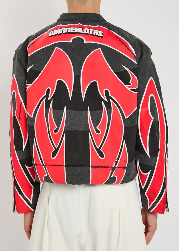 WARREN LOTAS Plastisol Puff Printed Armor Canvas Jacket