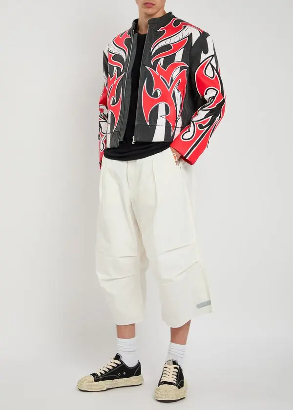 WARREN LOTAS Plastisol Puff Printed Armor Canvas Jacket