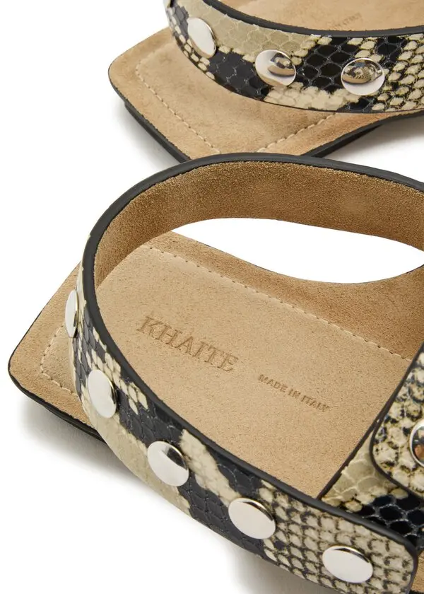 Khaite Boden Python-effect Leather Sandals