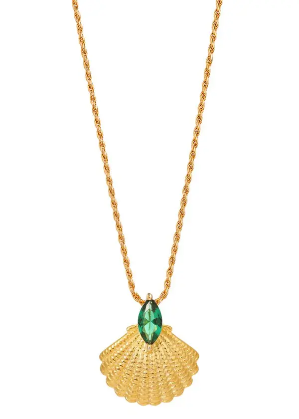 LAURA VANN Pamela Shell 18kt-plated Necklace - Gold