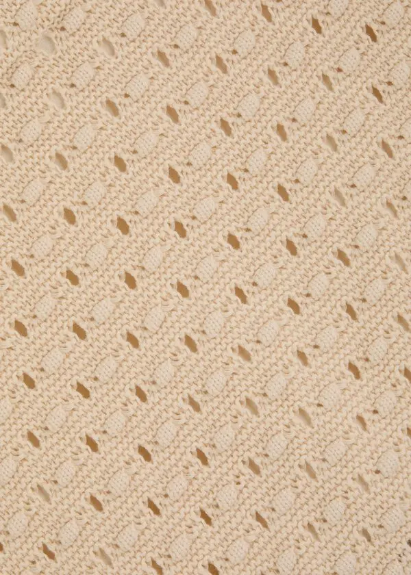 FRAME Bauble Open-knit Mini Skirt - Cream