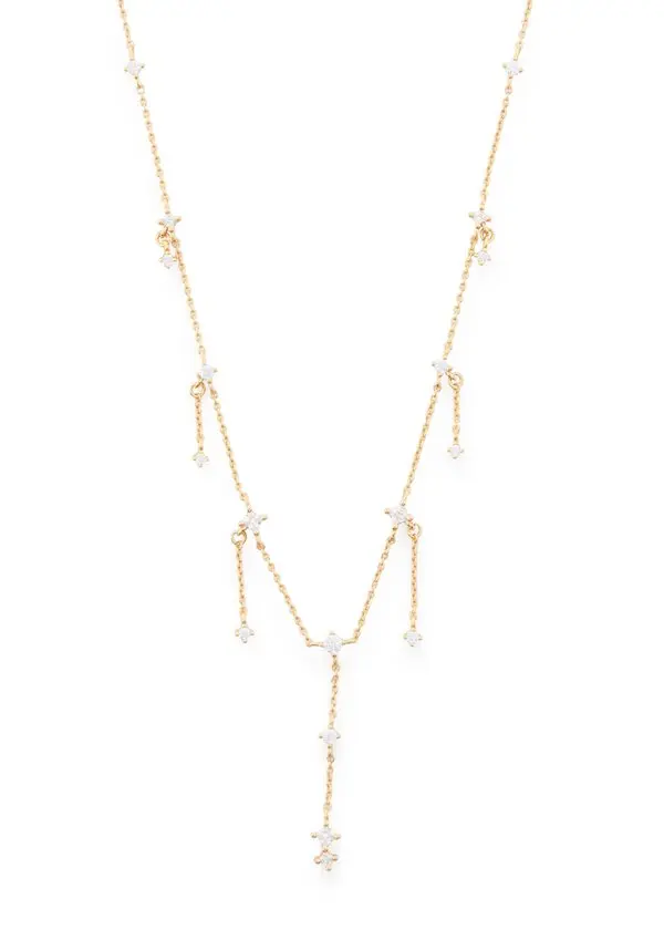 ASTRID & MIYU Drop Crystal Embellished Necklace - Gold