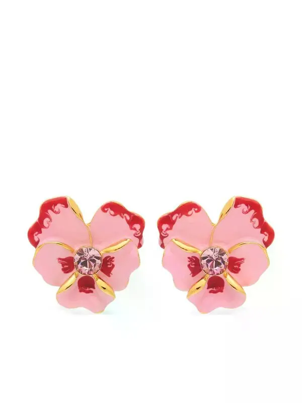 KENNETH JAY LANE Flower Clip-on Earrings - Pink