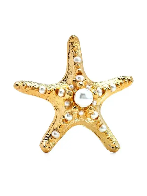 KENNETH JAY LANE Star Brooch - Gold