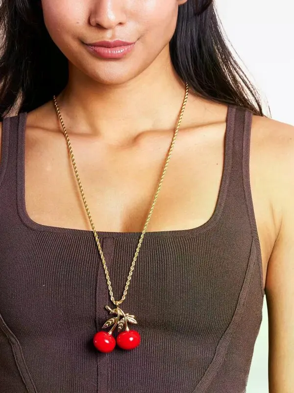 KENNETH JAY LANE Cherry Pendant Necklace