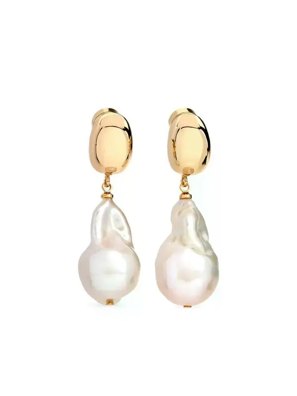 KENNETH JAY LANE Pearl-embellished Drop Earrings - Gold