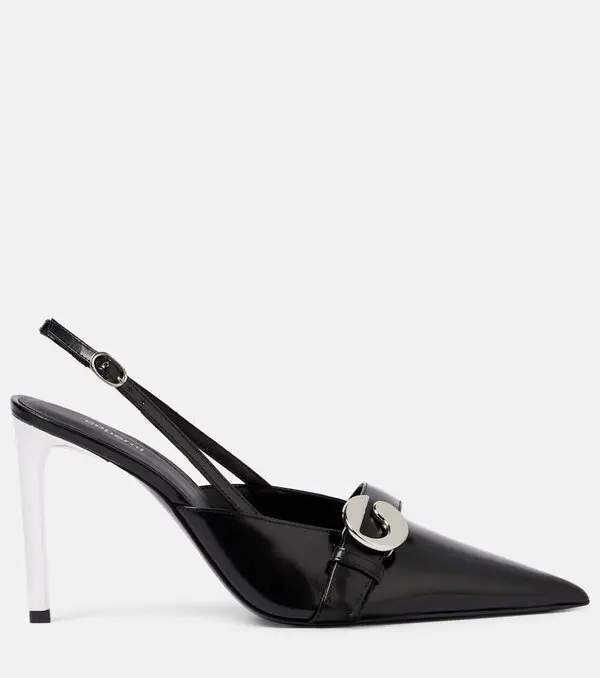 Coperni Logo Leather Slingback Pumps