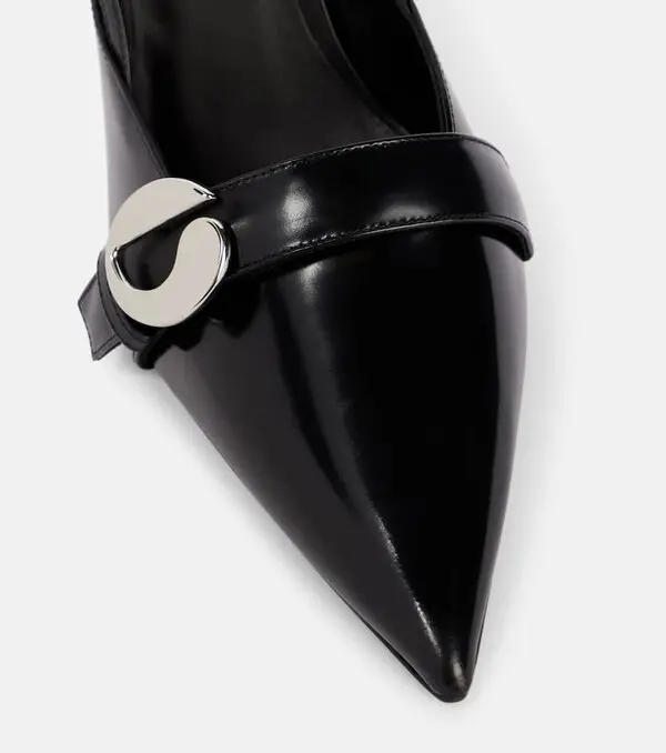 Coperni Logo Leather Slingback Pumps