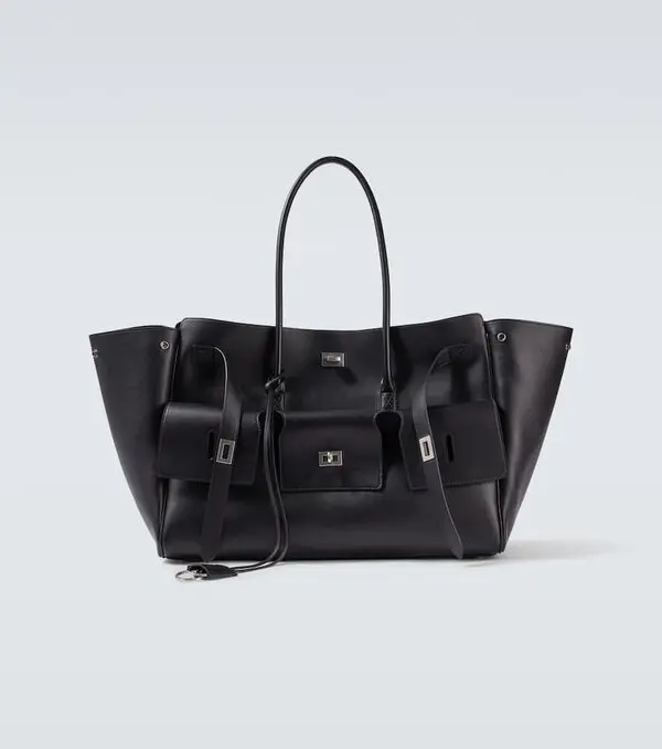 Balenciaga Large Leather Tote Bag - Black
