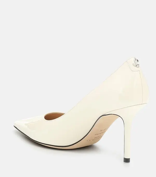 JIMMY CHOO Love 85 Leather Pumps - White