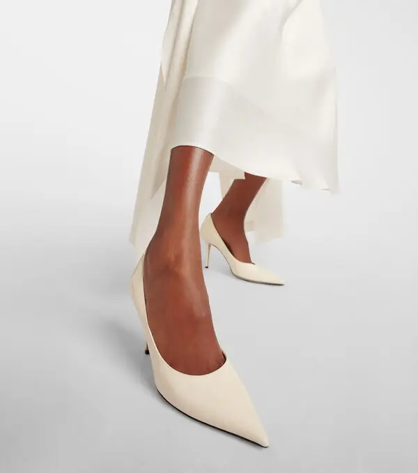 JIMMY CHOO Love 85 Leather Pumps - White