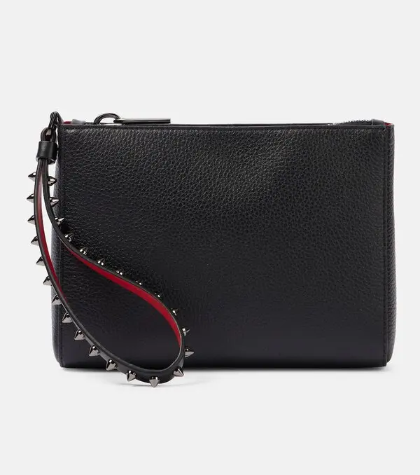 CHRISTIAN LOUBOUTIN Cabata Mini Studded Leather Pouch - Black