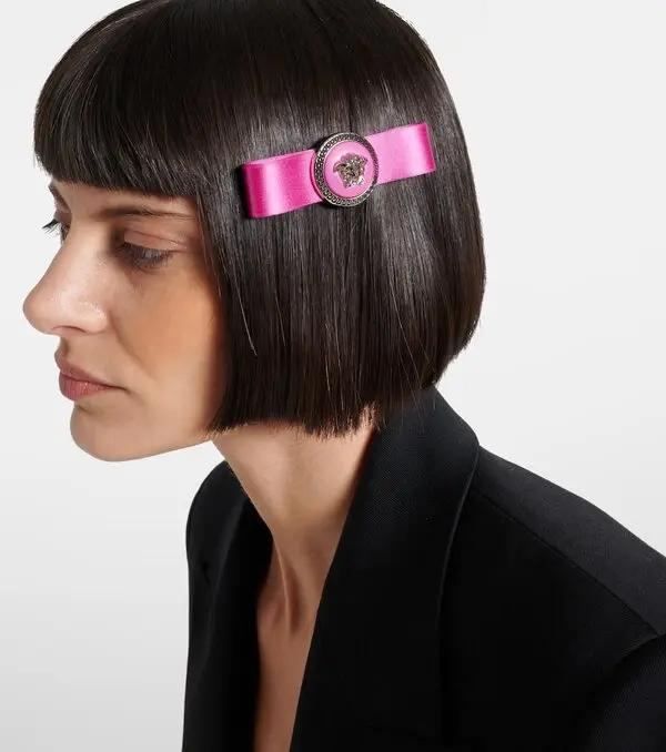 Versace Ribbon Hair Clip - Pink - 60% Off | Editorialist display picture 2
