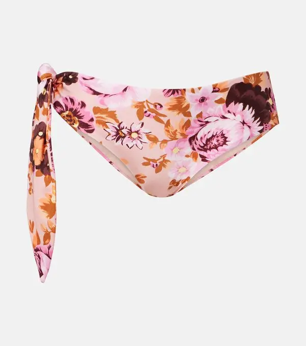 Chloé Floral Low-rise Bikini Bottoms - Pink