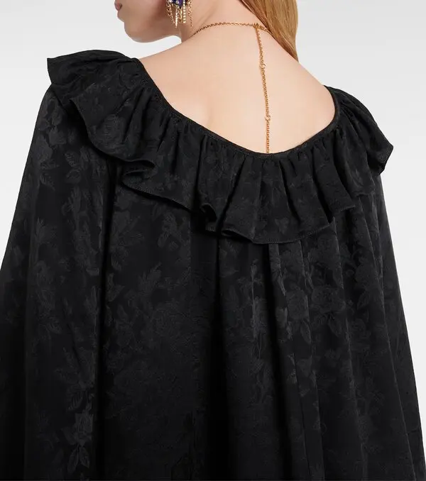 Chloé Ruffled Jacquard Silk Minidress