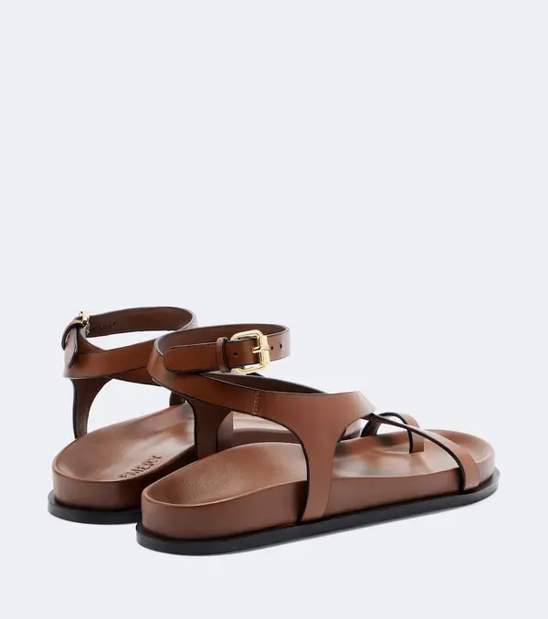 A.emery Jalen Slim Leather Sandals - Brown