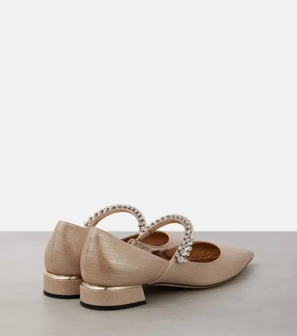 JIMMY CHOO Bing Embellished Leather Mary Jane Pumps