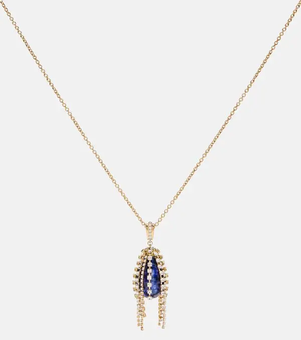 Chloé Crystal-embellished Pendant Necklace - Gold