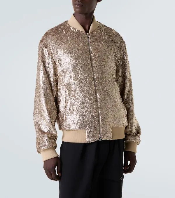 Dries Van Noten Sequined Bomber Jacket