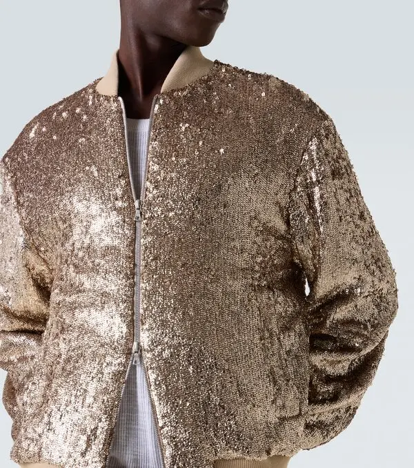 Dries Van Noten Sequined Bomber Jacket