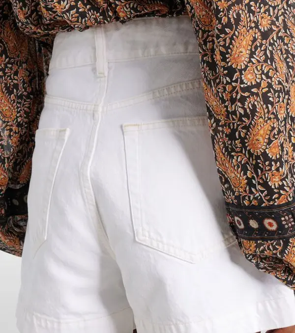 FRAME The Charm Denim Shorts - White