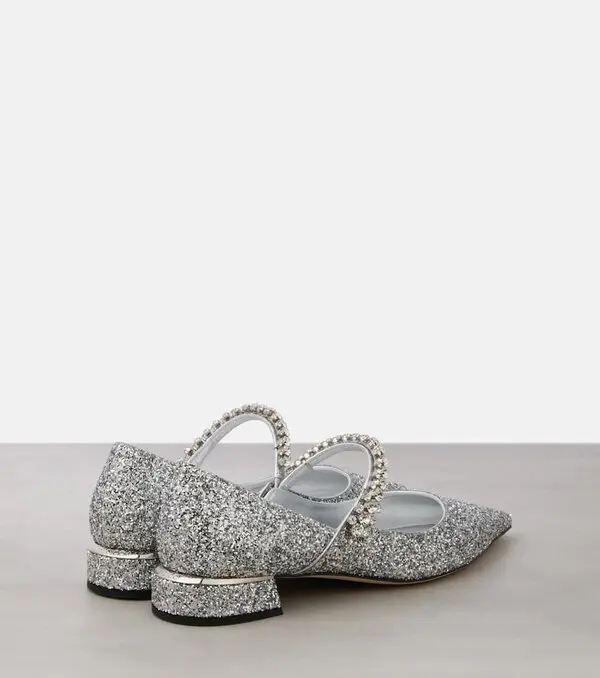 JIMMY CHOO Bing 25 Embellished Mary Jane Pumps - Silver