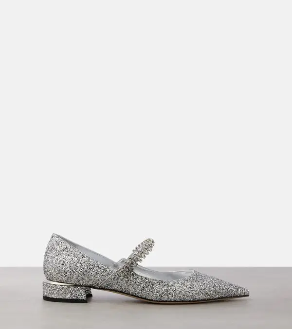 JIMMY CHOO Bing 25 Embellished Mary Jane Pumps - Silver