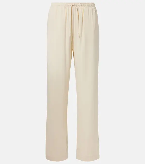 Asceno Aurelia Wide-leg Pants - Beige