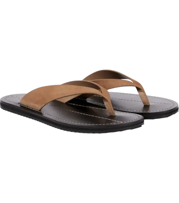 A.emery Flora Suede Thong Sandals - Brown