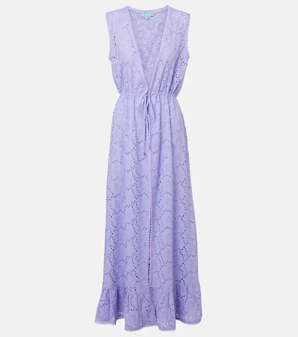 Melissa Odabash Tessa Cotton Lace Beach Cover-up - Purple
