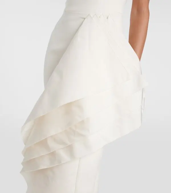 Safiyaa Bree Draped Midi Dress - White